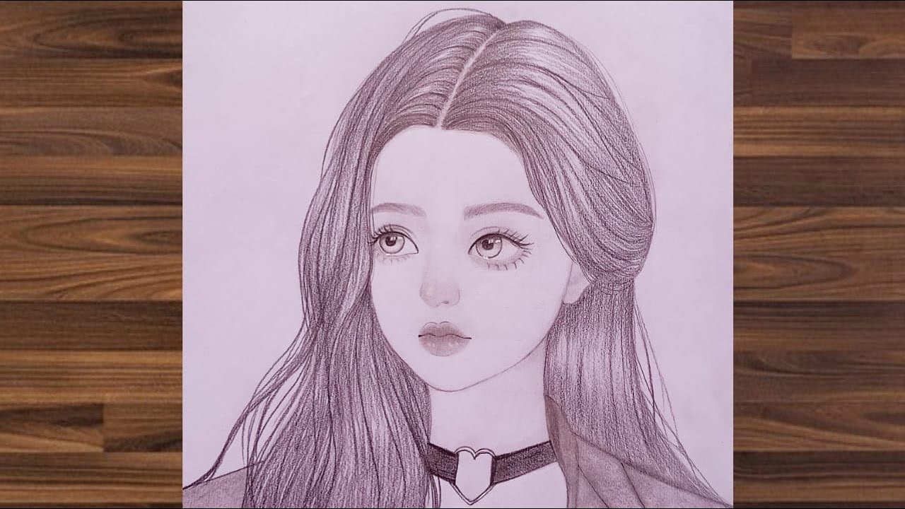 How to draw a beautiful/Pencil sketch of a girl with beautiful ...