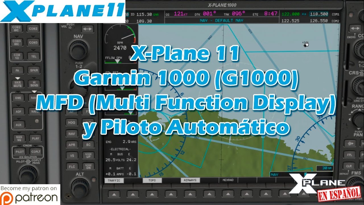 X-Plane 11 | GARMIN 1000 (G1000) | MFD (Multi Function Display) y AP (Piloto Automático) - YouTube