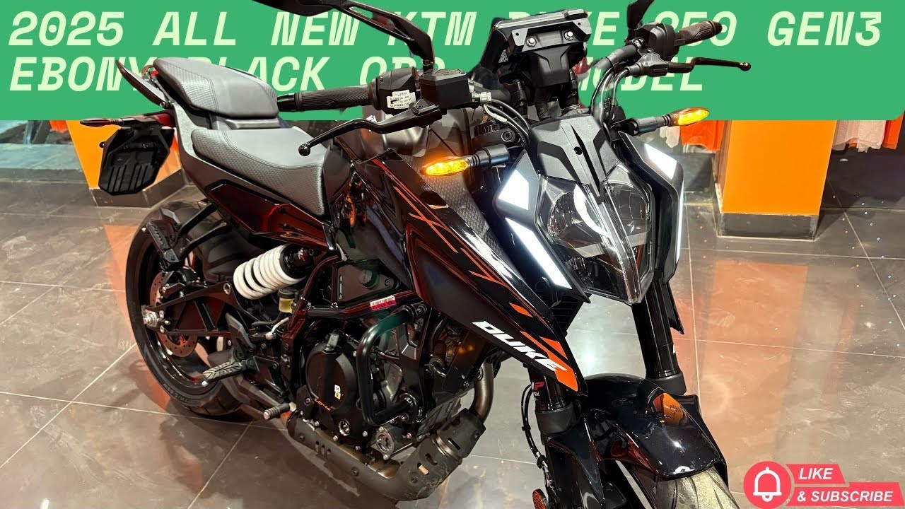 2025 All New KTM Duke 250 Gen3 Ebony Black OBD-2B Model | Full Bike ...