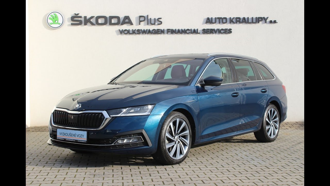 Škoda Octavia combi 2.0 TDI DSG Style Plus modrá LAVA - YouTube