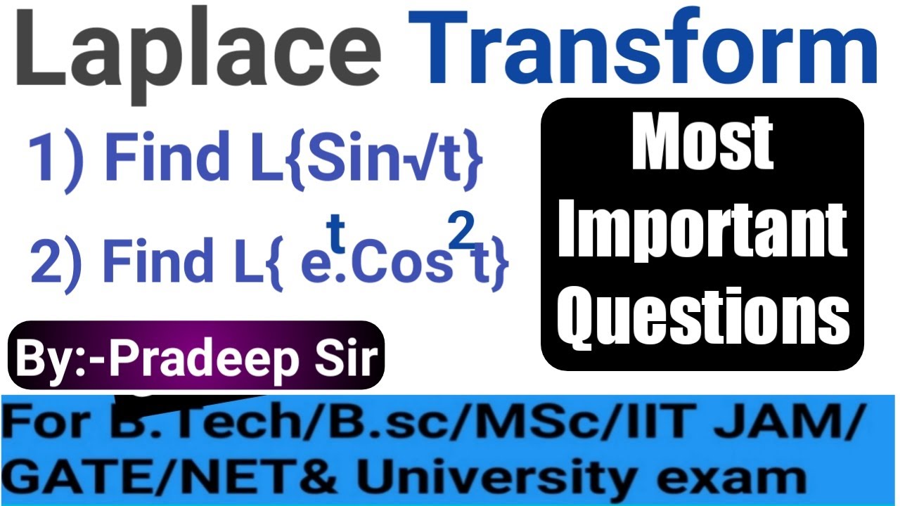 Laplace Transform | Questions And Formulas Of Laplace Transform ...