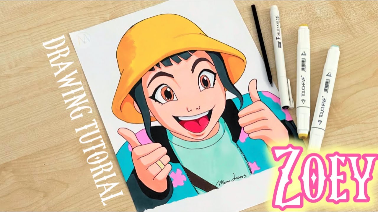 How to draw Kpop Demon Hunters ZOEY / How to draw Zoey from Kpop Demon ...