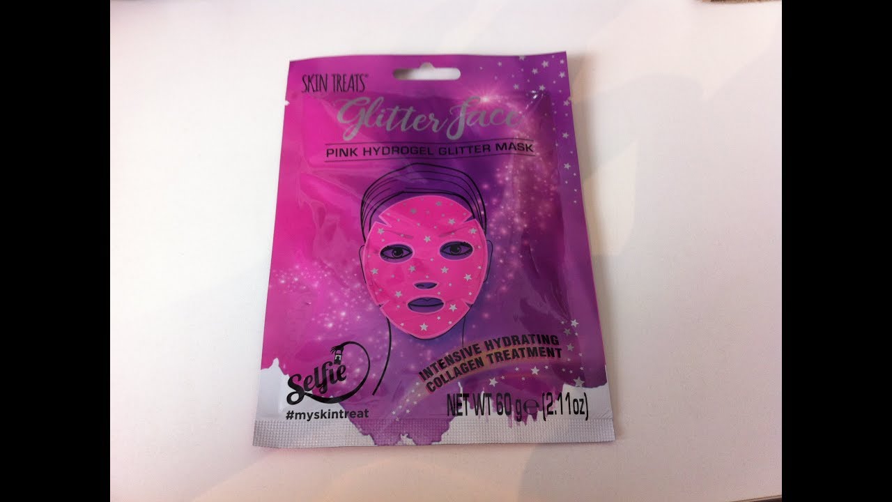 PINK HYDROGEL GLITTER MASK REVIEW - YouTube