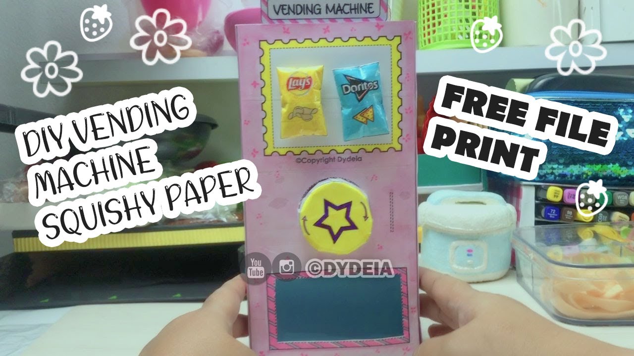 DIY VENDING MACHINE SQUISHY PAPER | |FREE PRINTABLE | GRATIS FILE UNTUK ...