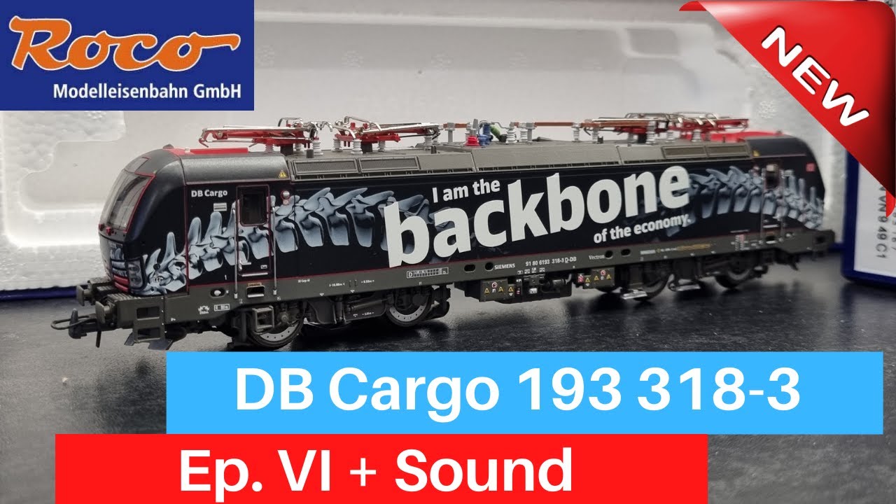 Train H0 Roco Backbone Vectron - YouTube