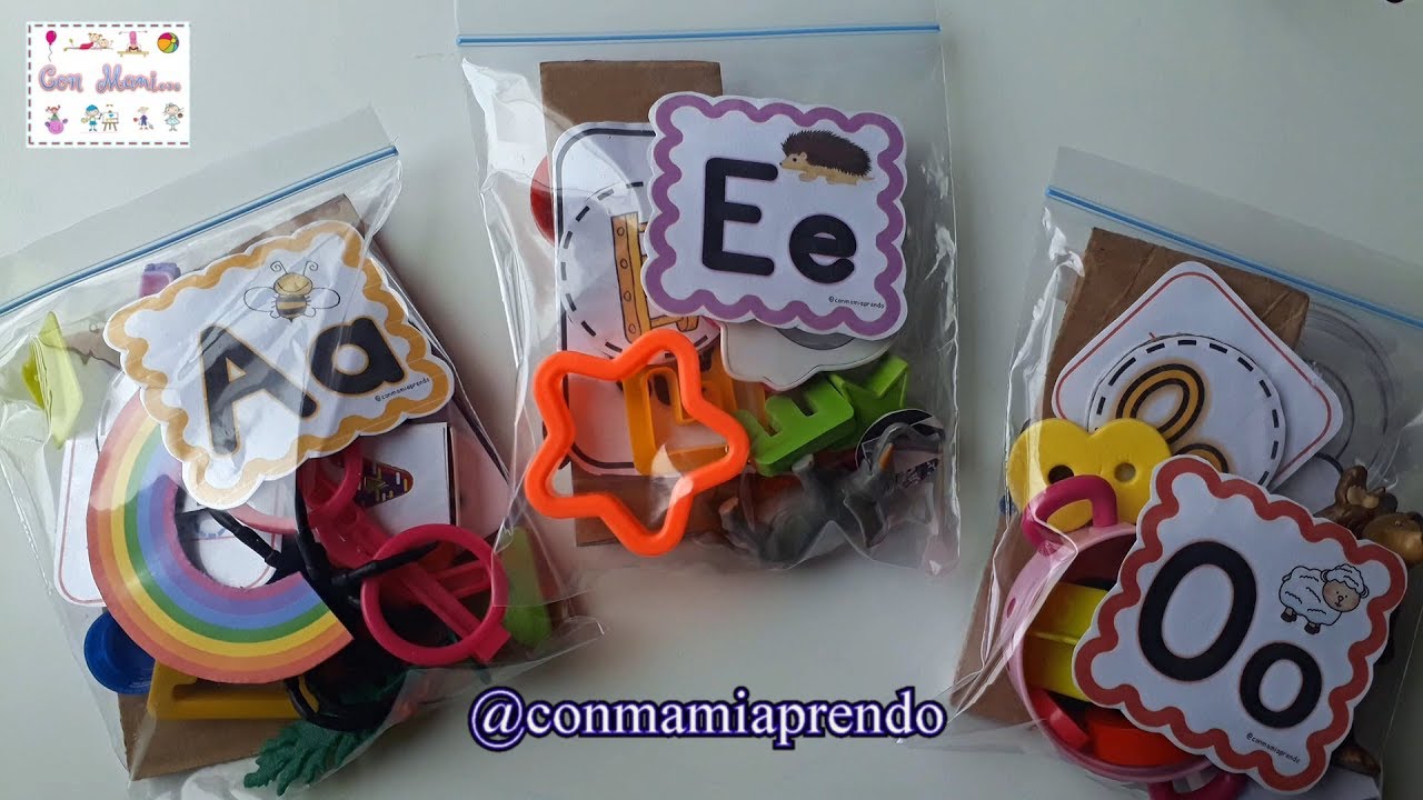 DESCUBRIENDO LAS LETRAS EN BOLSAS ALFABÉTICAS - YouTube