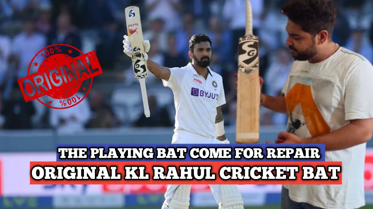 KL Rahul Original English Willow Cricket Bat - YouTube