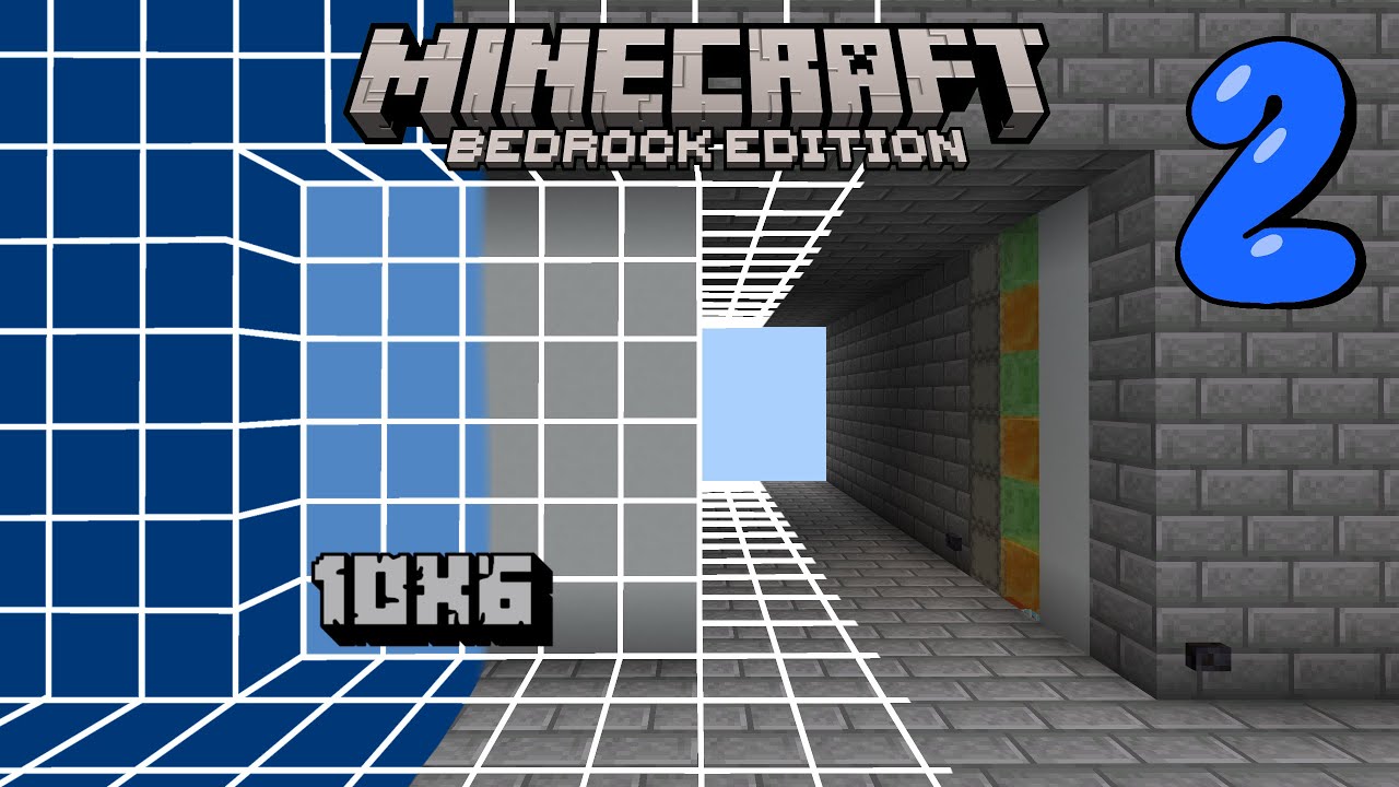 Ultimate 6 by 10 Redstone Door Minecraft Bedrock Edition Tutorial - Part 2 | no commands, no ...