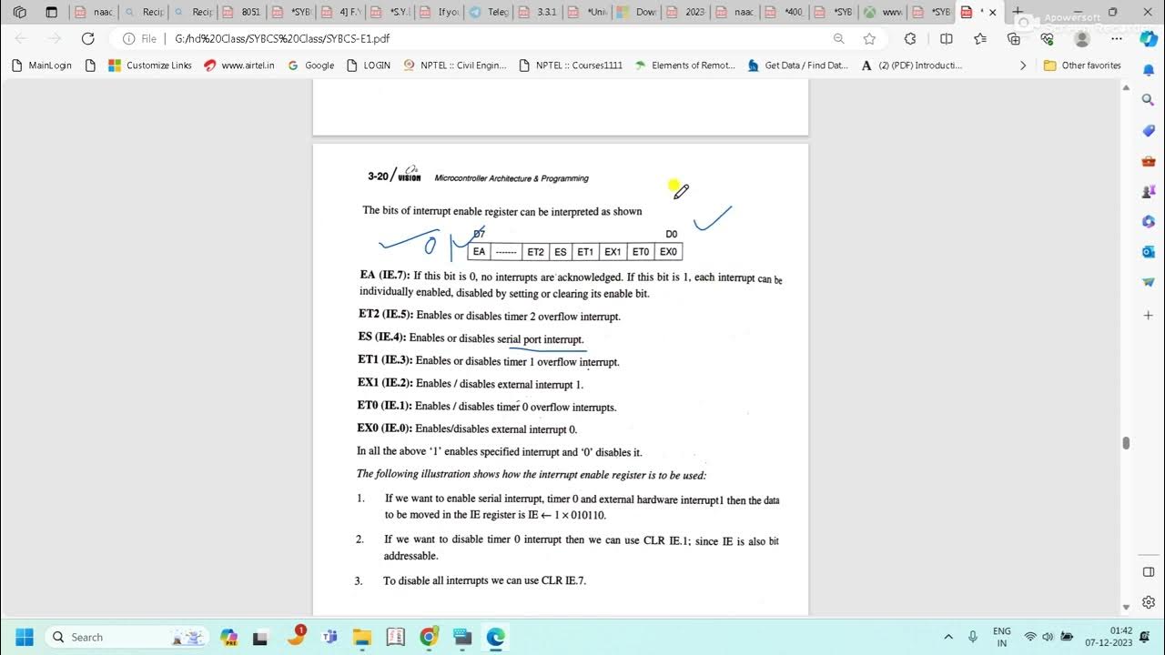 Unit 3 Part 6 Interrupt enable register and interrupt priority register (IE, IP) - YouTube
