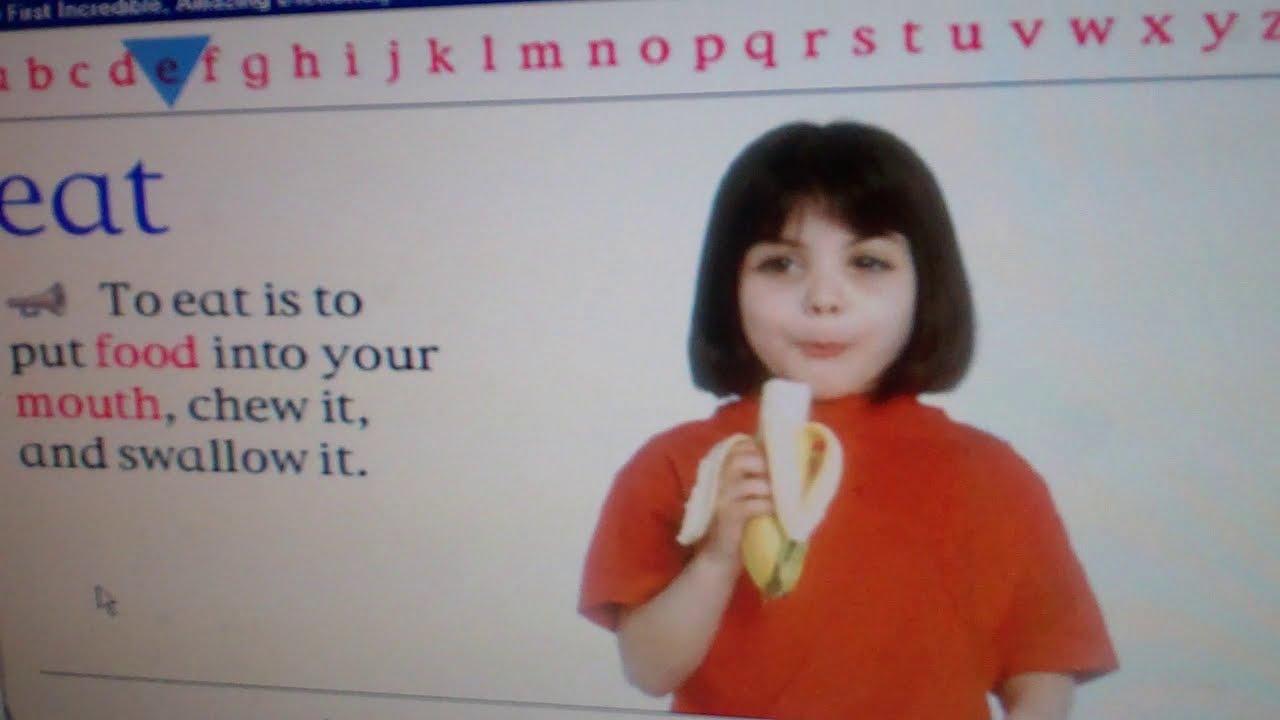 My First Incredible Amazing Dictionary (1994) Excerpt 5: Eat - YouTube
