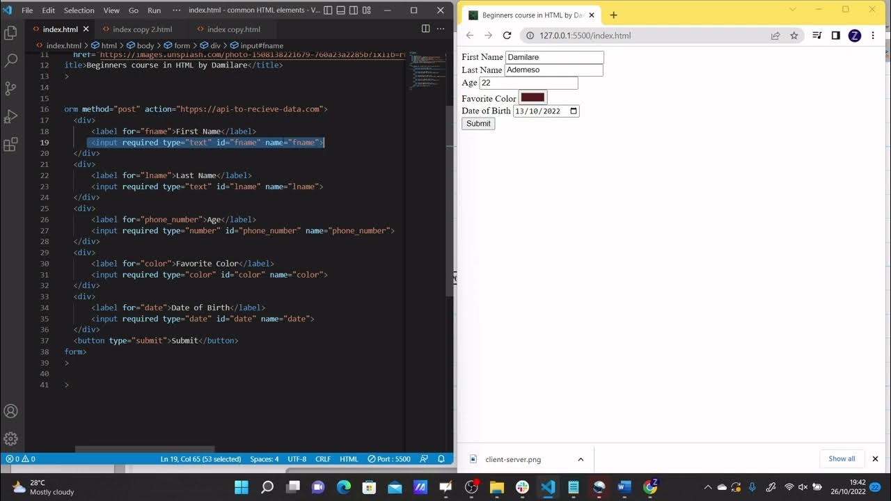 HTML Forms - YouTube