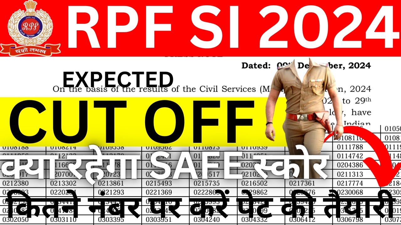 RPF SI Expected Cut Off after Ans Key | RPF SI 2024 Cut Off | RPF SI ...