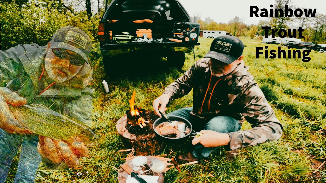 TROUT FISHING (Catch and Cook) - BUSHCRAFT Cooking and a FAMOUS Trout ...