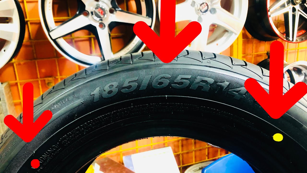 How to check Tyre Size & menu facture date & Tyre Red Dot & Yellow Dot ...