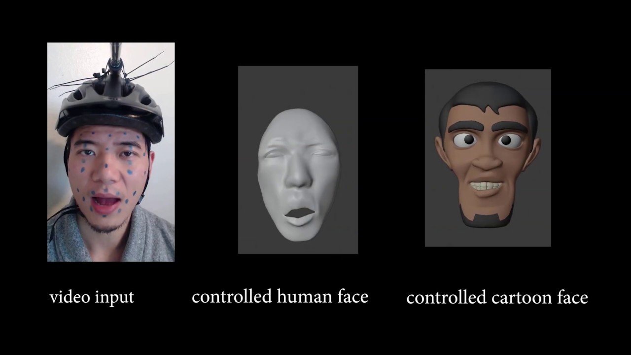 face motion capture and animation rig in blender - YouTube