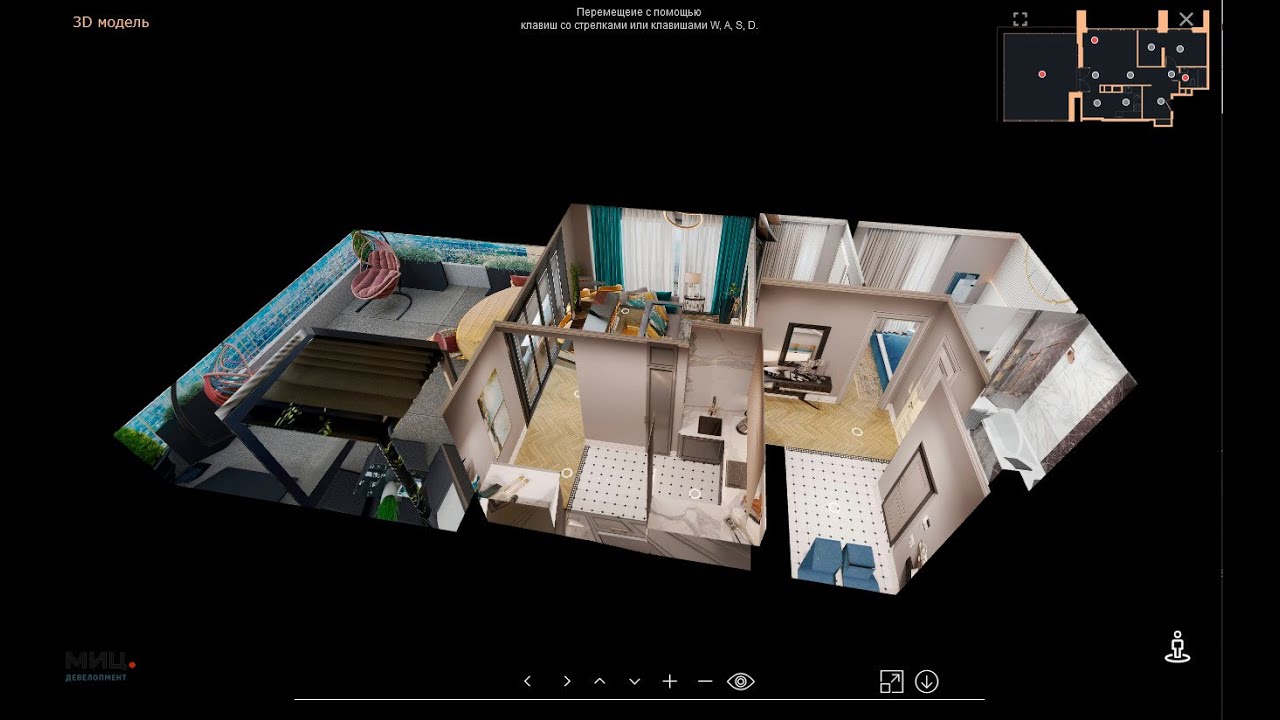 Virtual tour in krpano + 3d model - YouTube