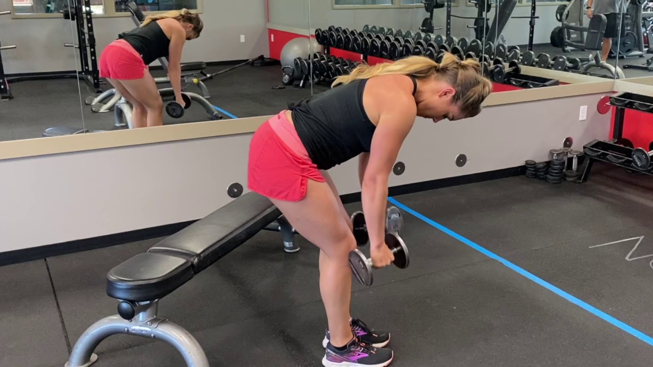 Dumbbell Row to Tricep Kickback - YouTube