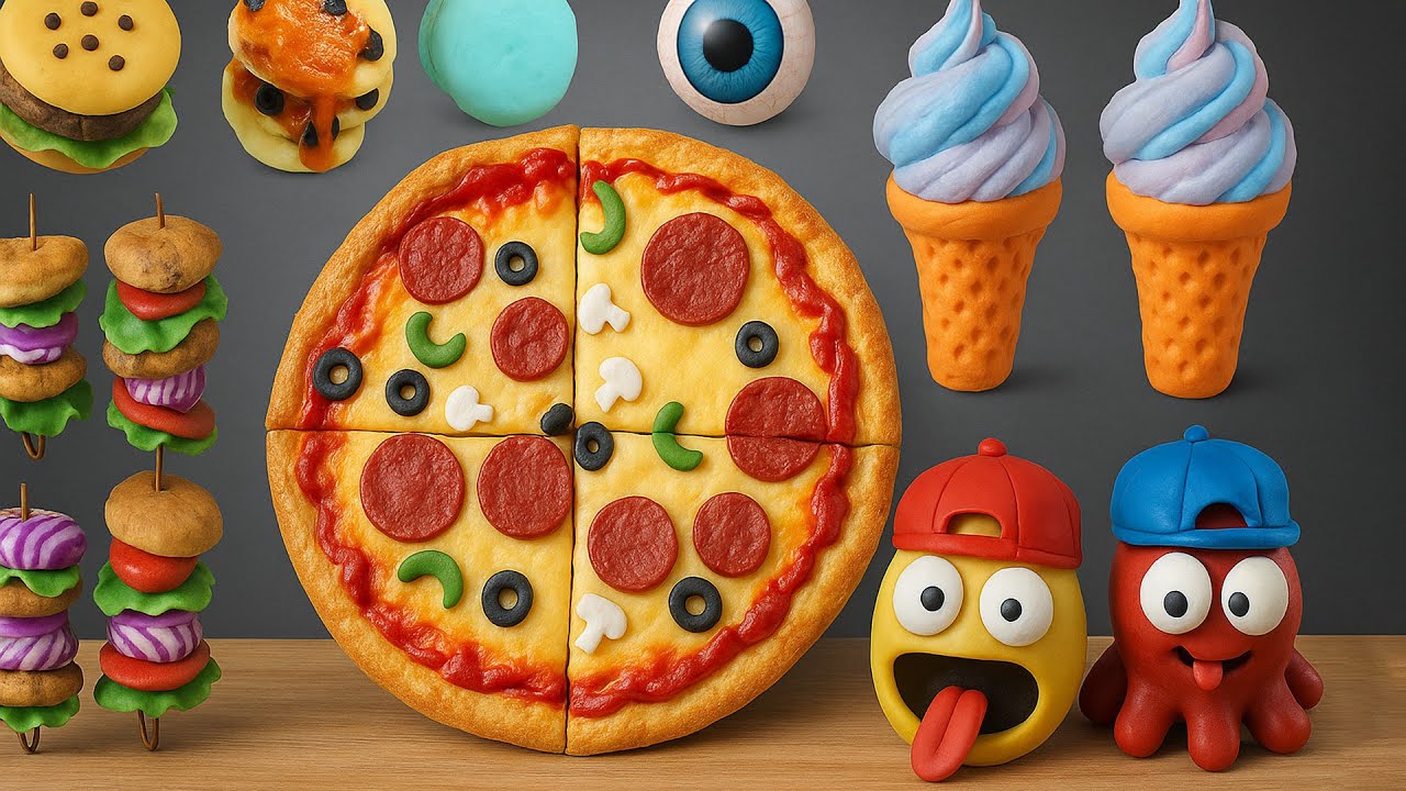 PacMan ASMR Stop Motion 🍔 PacMan MukBang Epic Pizza Party | PacMotion ...