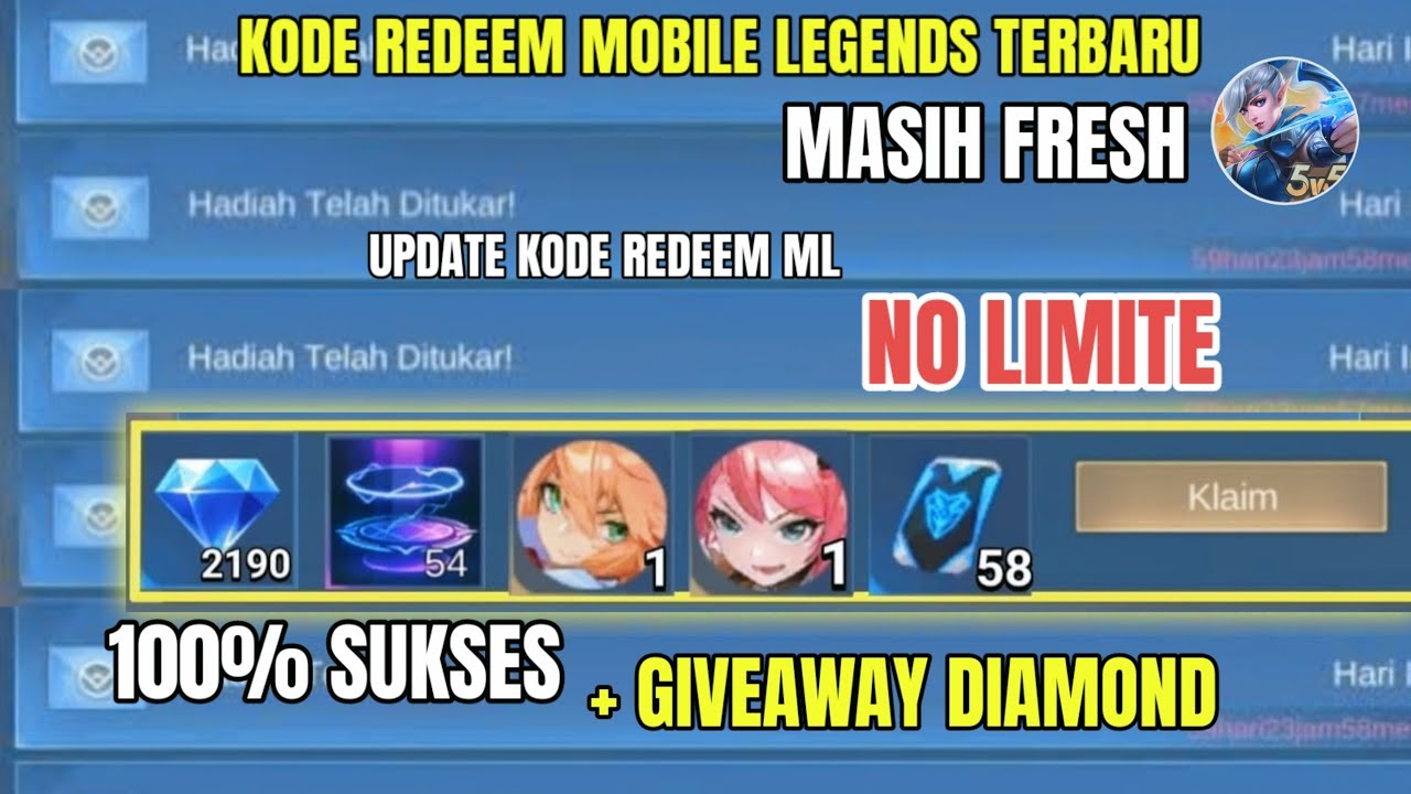 UPDATE HARI INI! KODE REDEEM ML TERBARU KODE REDEEM MOBILE LEGENDS ...