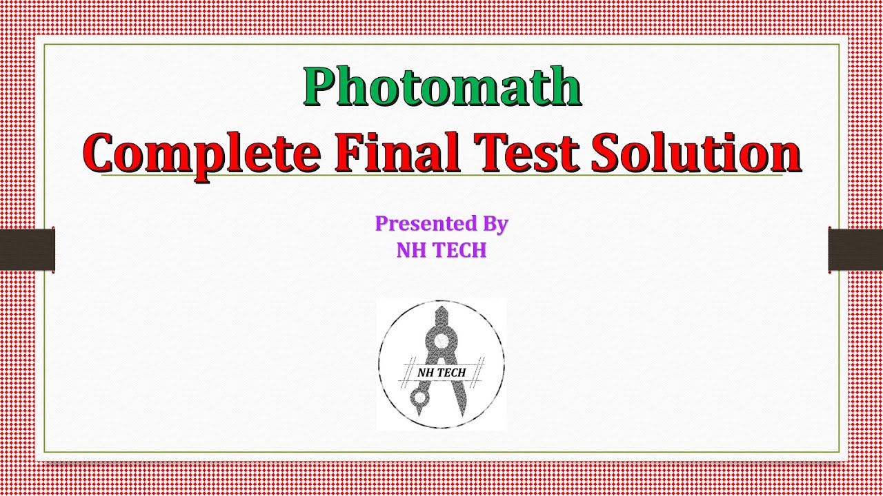 Photomath | Algebra Final Test Question with Solution #photomath - YouTube