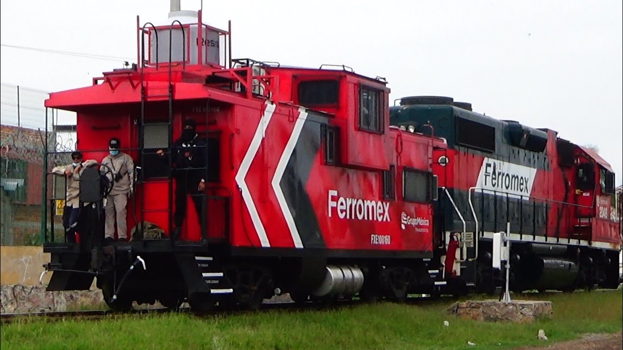 ¡DE LUJO! Nuevo Cabus FERROMEX REPINTADO en el esquema GRUPO MEXICO ...