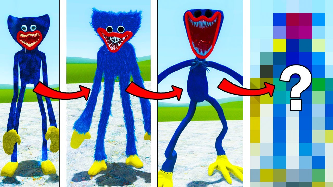 Huggy Wuggy EVOLUTION Poppy Playtime chapters 1-4 in GARRYS MOD - YouTube