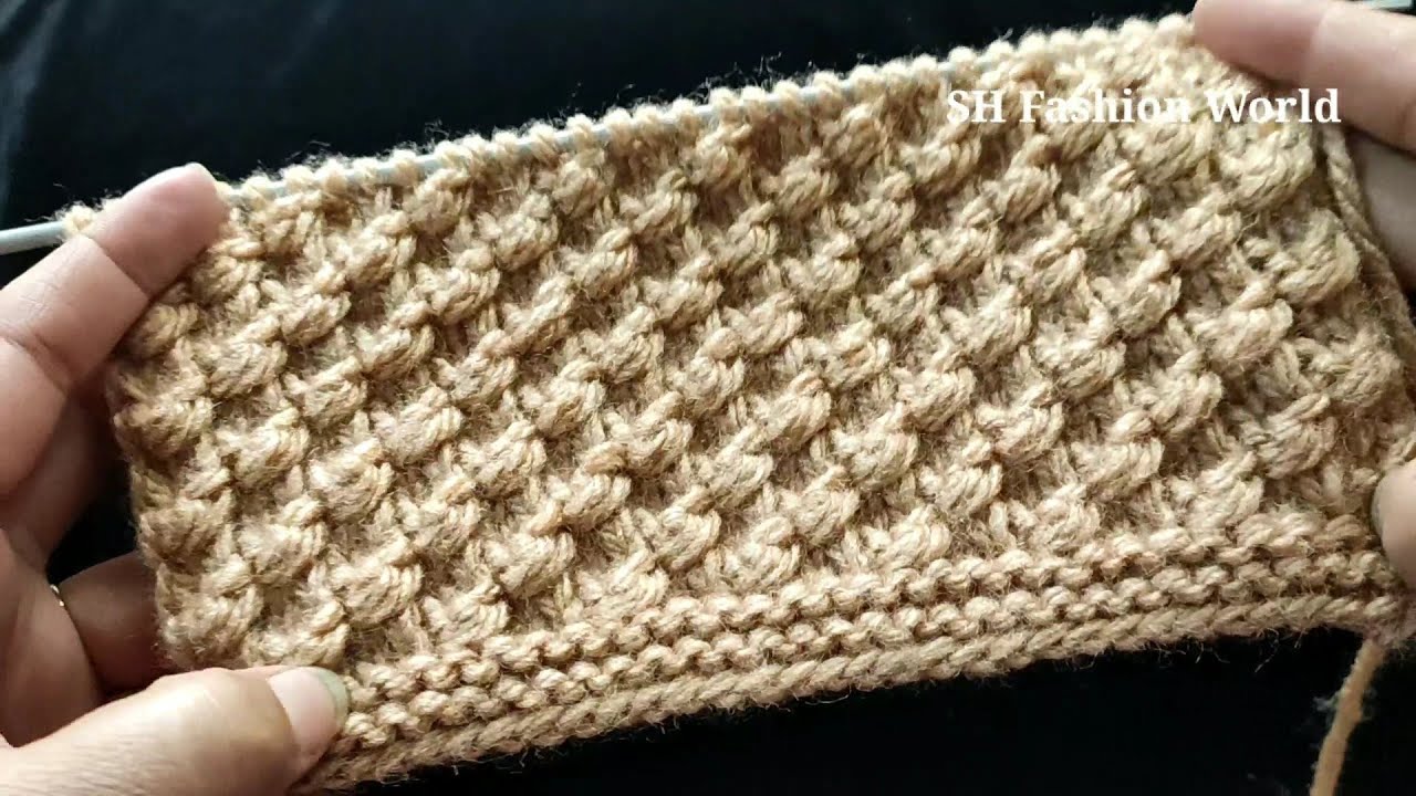 Easy knitting design, // Two rows repeat pattern by SH Fashion World ...