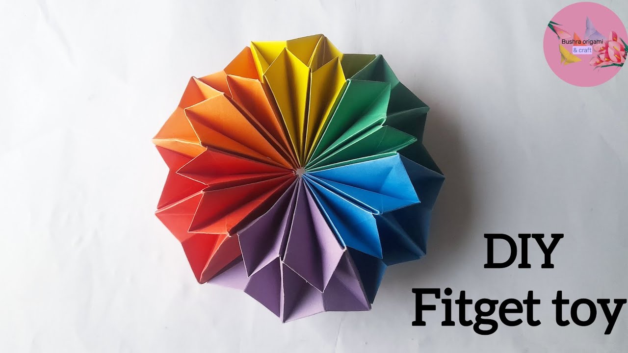 DIY fitget toy origami / easy origami tutorial step by step - YouTube