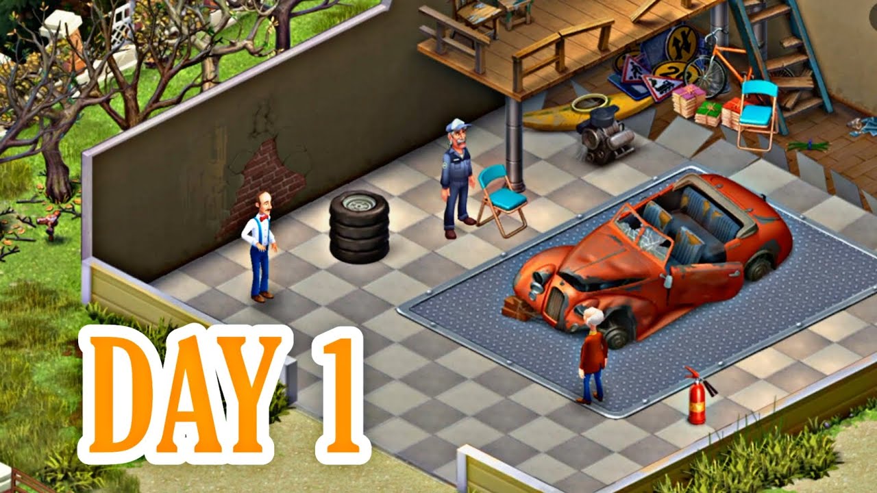 Homescapes - The Garage - Day 1 - YouTube
