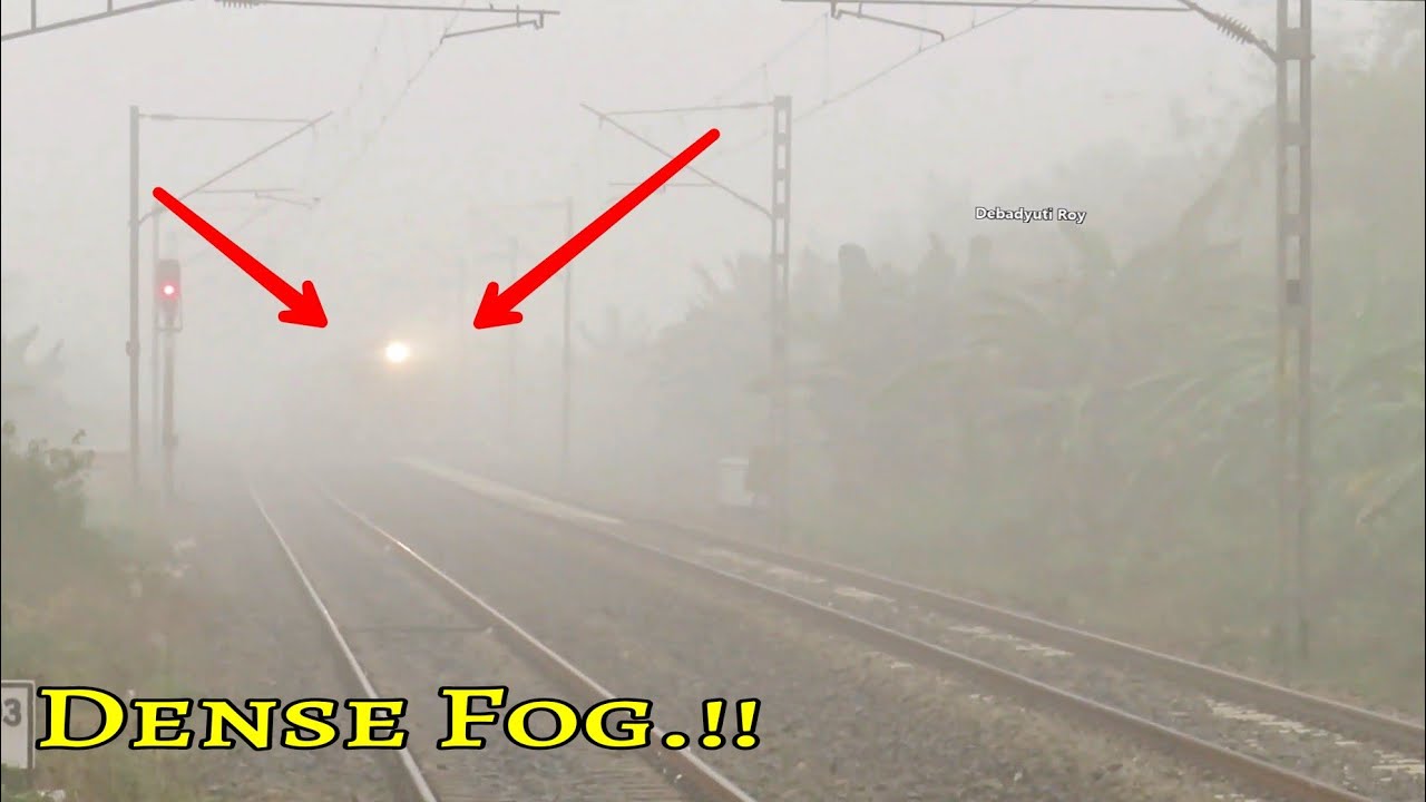Speedy Train Actions under Dense Fog at Zero Visibility 😱 ...