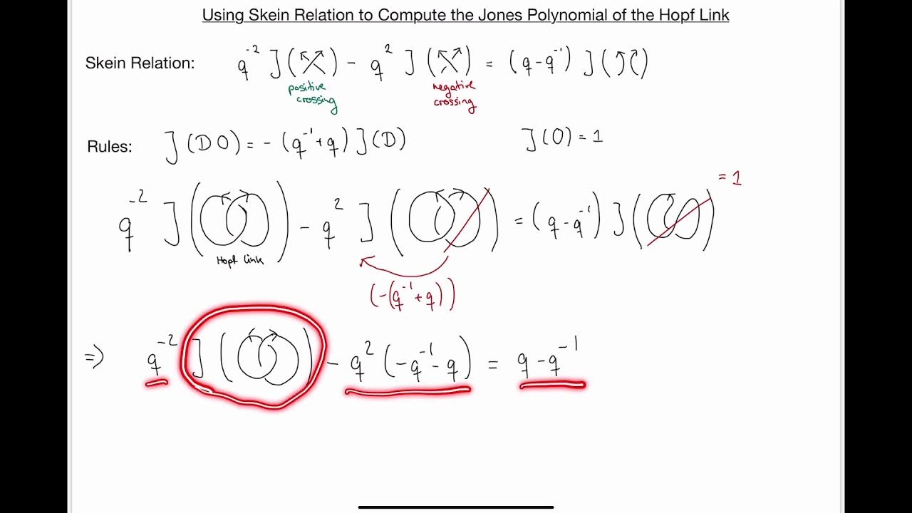 Using the Skein relation to compute the Jones Polynomial - YouTube