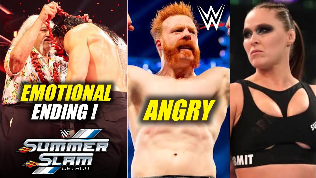 Emotional ENDING Of SummerSlam ! Roman Vs Jey | Sheamus Angry On WWE ...