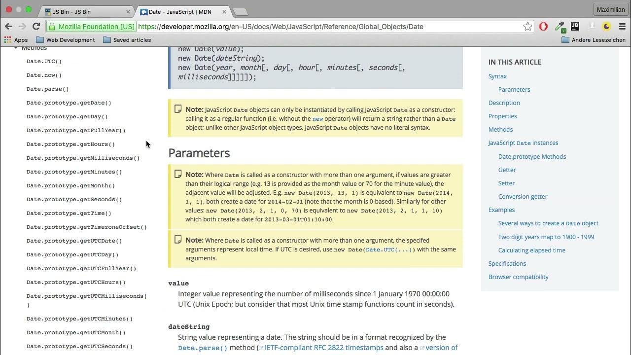 Accelerated JavaScript 0806 The Date Object - YouTube