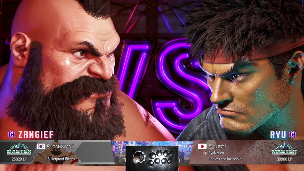 Zangief vs 2 Master Ryu (39K LP, 34K LP) ⚡ with Controller Cam ⚡ Street ...