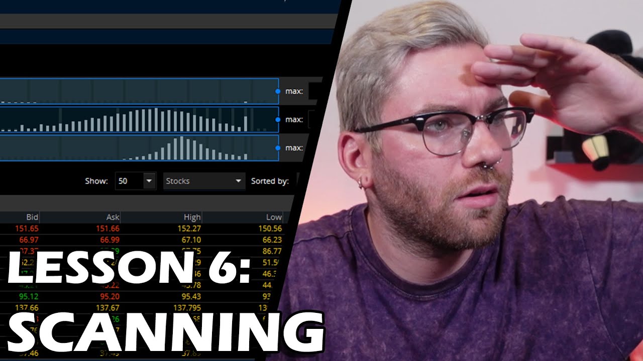 Stock Trading Beginner Course: Lesson 6 - Stock Scanning & Stock Screeners! - YouTube