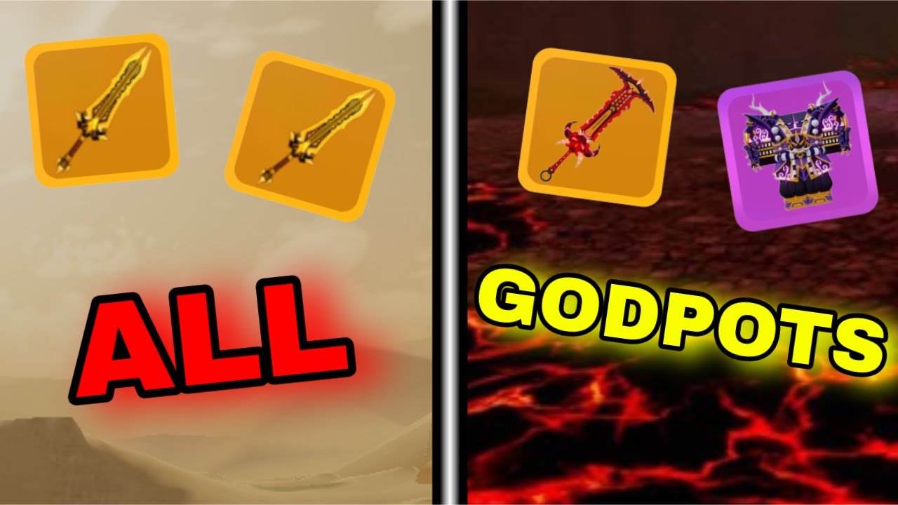The God Pot from EVERY Dungeon in Dungeon Quest - YouTube