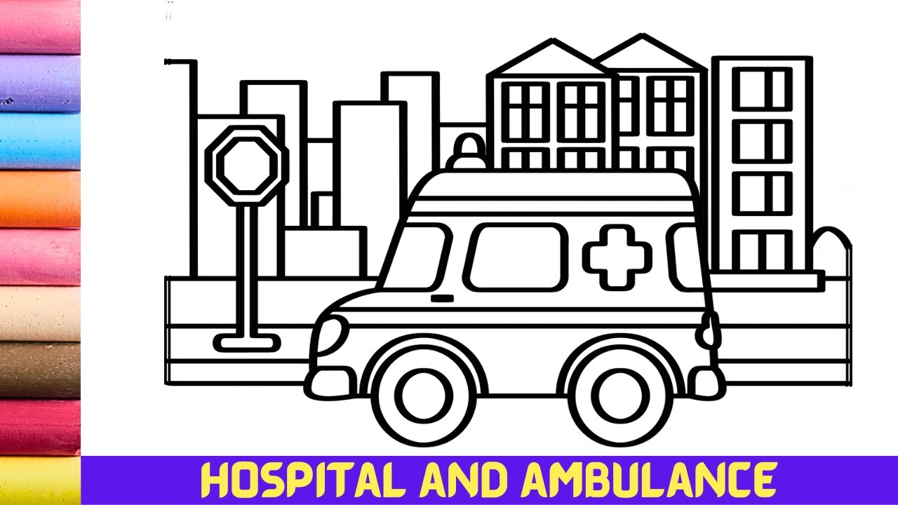How to Draw a Hospital for Kids 💙 ️💜Hospital Drawing for Kids ...