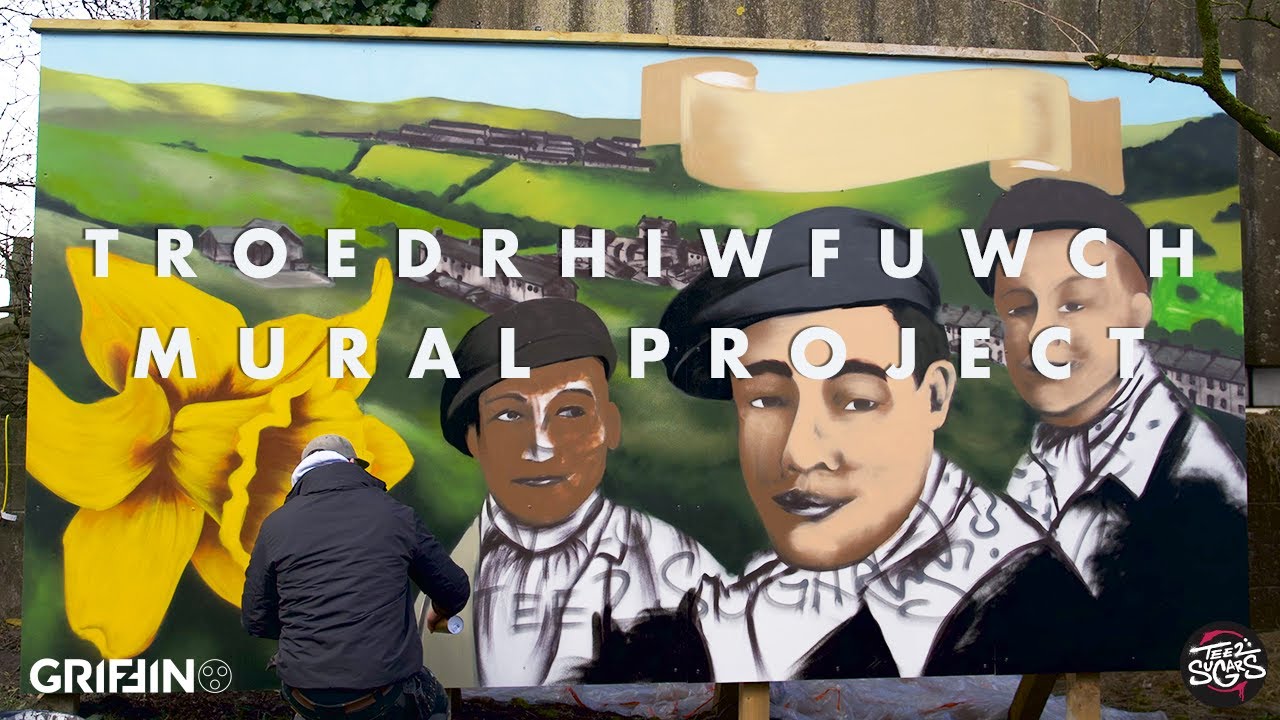 Troedrhuiwfuwch Mural Project by Tee2Sugars Welsh Graffiti Artist - YouTube