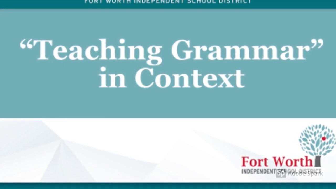 Teaching Grammar in Context - YouTube