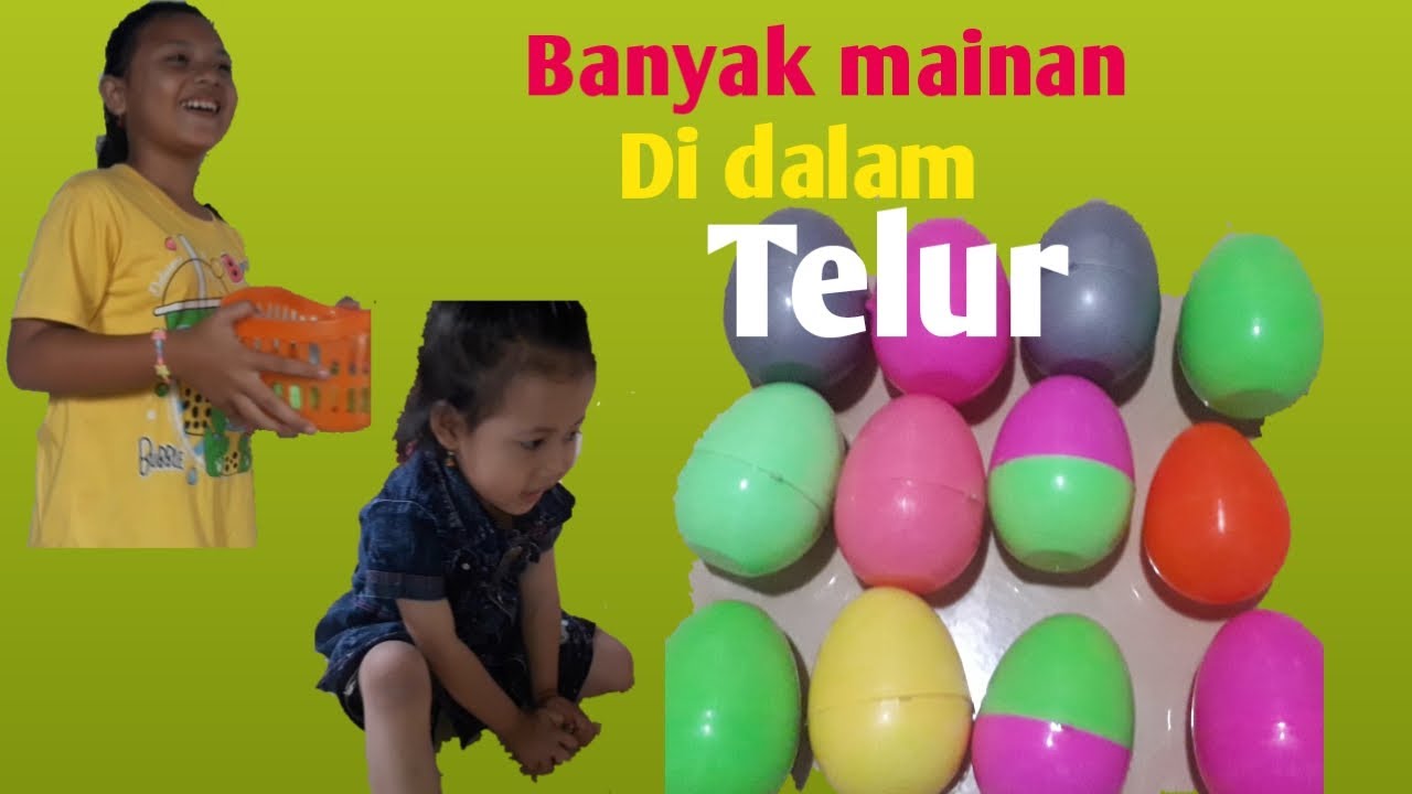mainan telur kejutan warna warni - YouTube