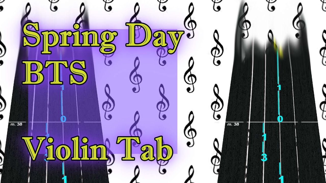 Spring Day BTS Violin Tab Tutorial - YouTube