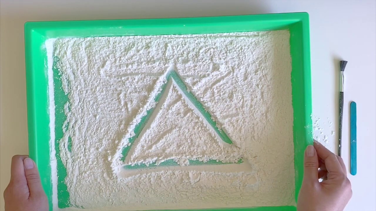 Flour Tray & Pre-Writing Shapes - YouTube
