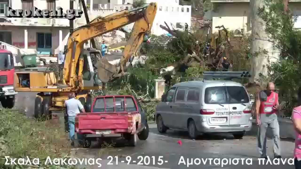 Ανεμοστροβιλος στην Σκαλα Λακωνιας mp4 - YouTube