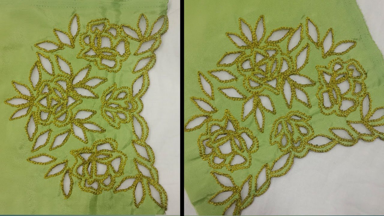 Latest Cutwork Embroidery Design_Daman & Trouser Design_2024-BY ...