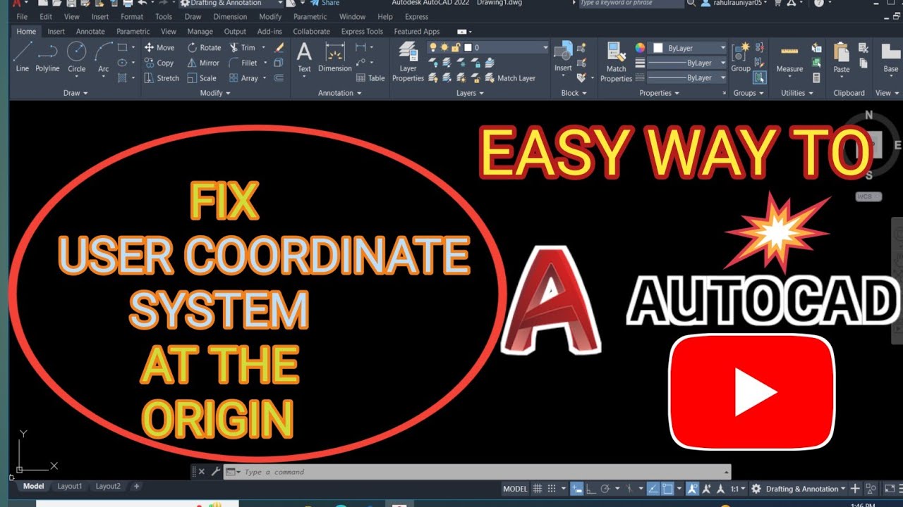 Fix UCS Icon At Origin In Autocad UCS Icon Origin Ma Kasari Fix Fix UCS Icon At Origin In Autocad UCS Icon Origin Ma Kasari Fix