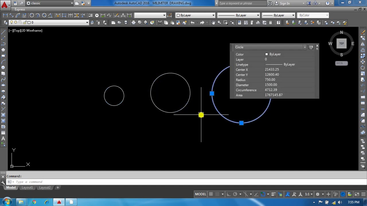 DIM DIAMETER AUTO CAD TUTORIAL - YouTube