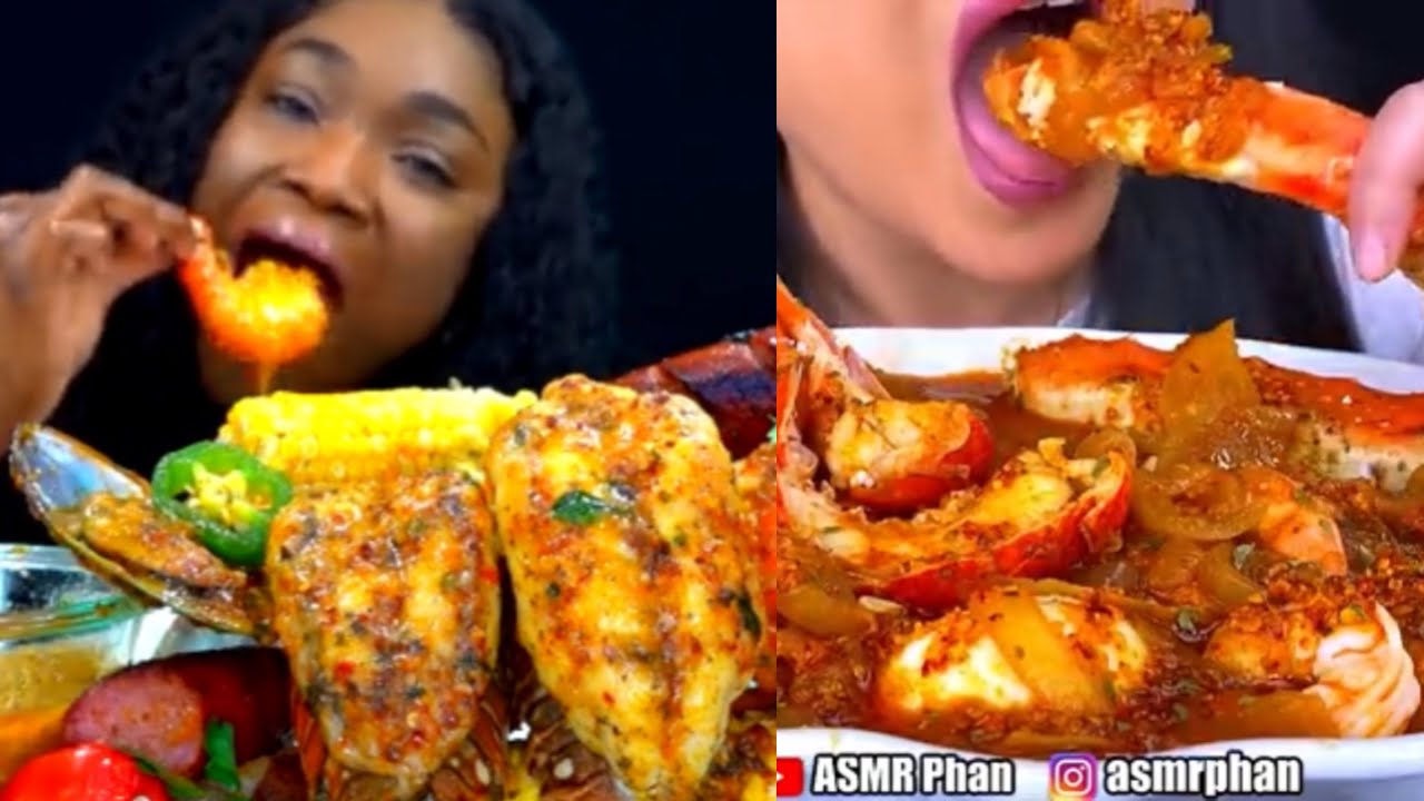 Seafood Boil | ASMR | MUKBANG | COMPILATIONS - YouTube