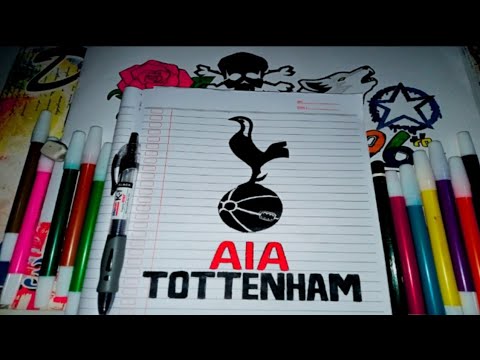How to draw TOTTENHAM SPURS easy|tutorial logo simple tottenham - YouTube