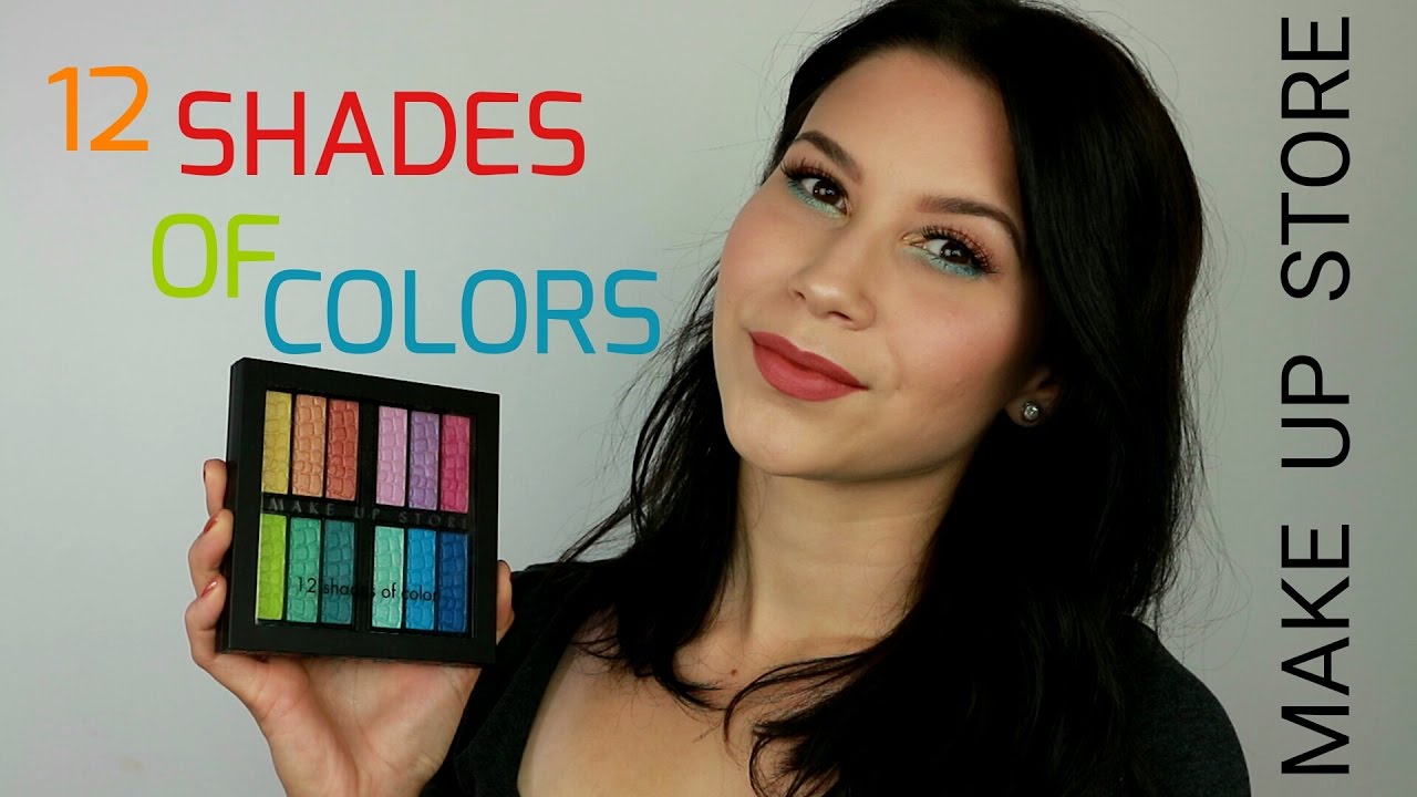 COLORFUL MAKEUP | MAKE UP STORE | 12 SHADES OF COLOR PALETTE - YouTube