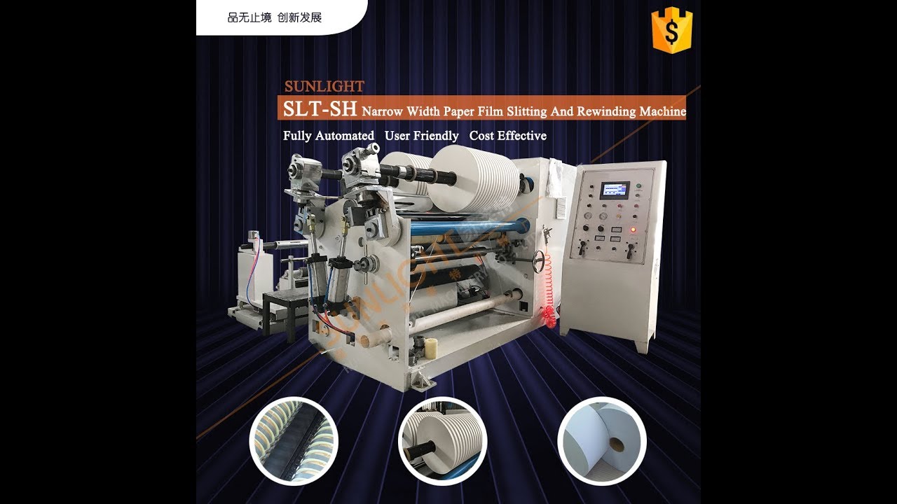 SLT-SH Paper Roll Slitter Rewinder Slitting Machine Price - YouTube